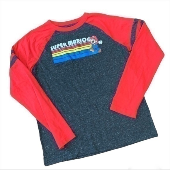 Nintendo | Shirts & Tops | Nintendo Super Mario Long Sleeve Crew Neck ...